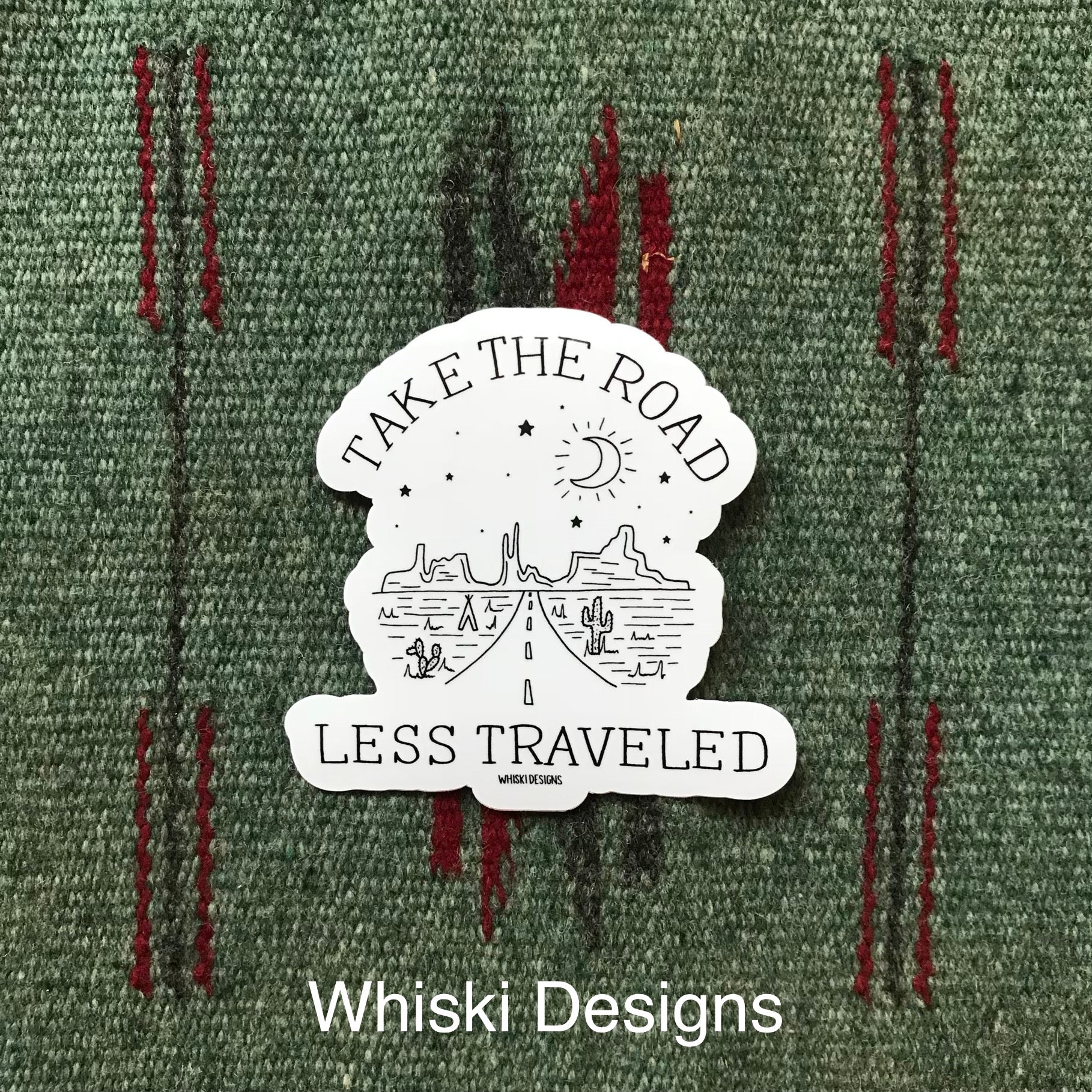 Take The Road Less Traveled Sticker | Whiski Designs